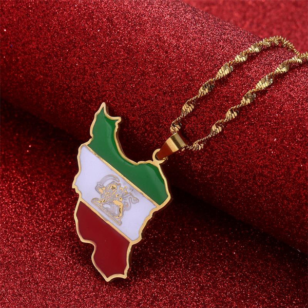 Stainless Steel Iran Map Pendant Neckalces Iranian Jewelry | Wish