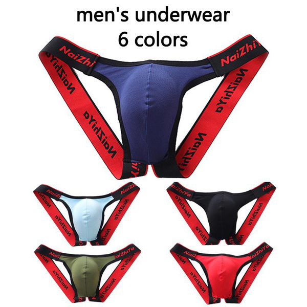 New Men's Breathable Cotton Hollow Underwear Men's Fashion Low Waist ...