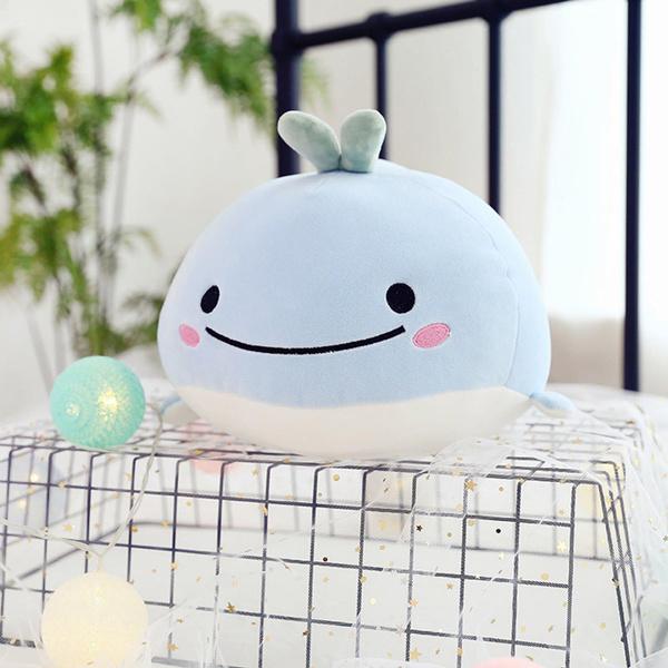25cm Plush Whale Soft Toy Stuffed Ultra Soft Elastic Plushie Aquatic ...
