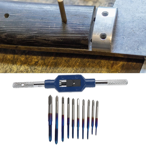 Tap Drill Bit Thread Hand Machine Tapping Kit Blue-Plated Industrial ...