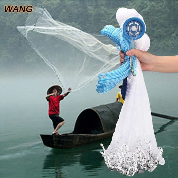 WANG Dia.8ft /10ft / 12ft /14ft /16ft Quick Throw Hand Casting Mesh ...
