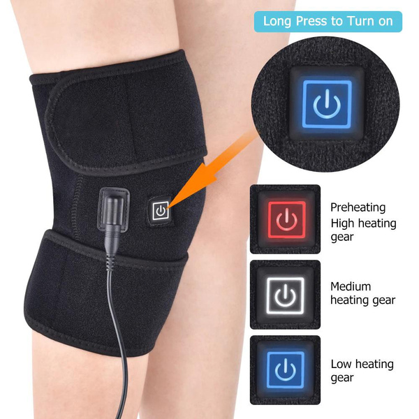 Electric Heating Relieve Knee Pads Pain Relief Support Brace Therapy ...