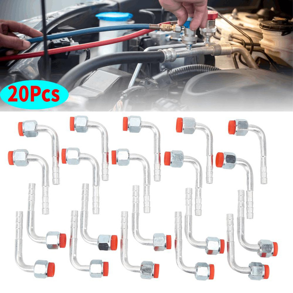 20 Pcs Barb Fitting Elbow Nut, Air Hose Fittings 90 Degree O Female Air ...