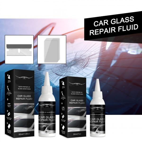 30ml/50ml Cracked Glass Repair Fluid Kit Car Window Windshield Scratch ...
