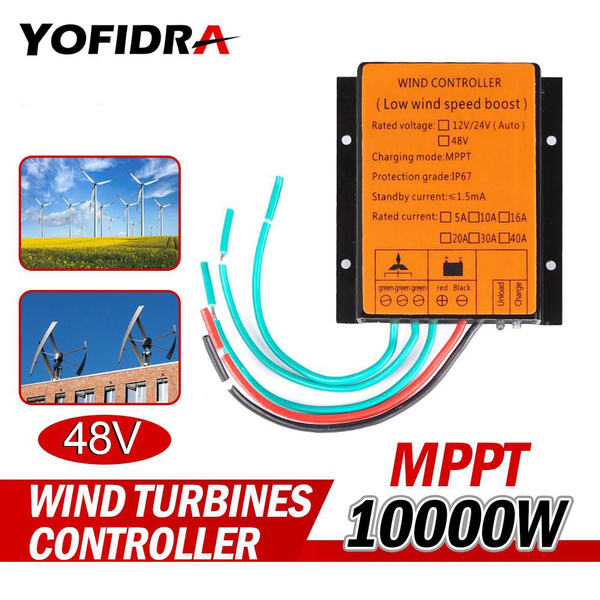 Yofidra® 10000W Wind Turbine Controller,12V/24V/48V DC Waterproof ...