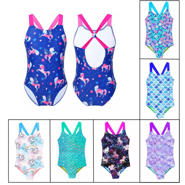 Kids Girls Swimsuit Swimwear One piece Sleeveless Bodysuit for Kids ...