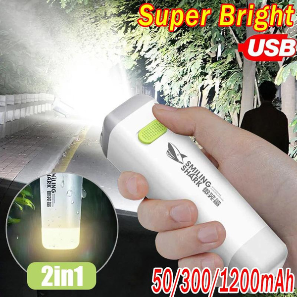 Portable Mini High Light Flashlight Power Bank 2 In 1 Waterproof Ultra ...