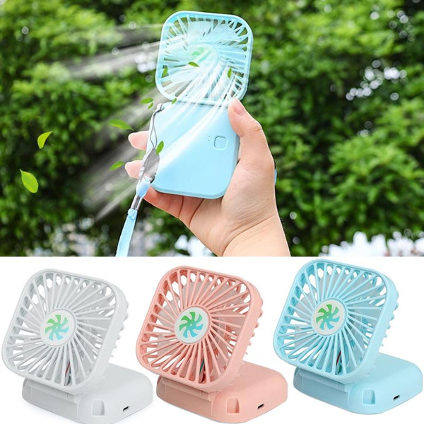 Mini Portable Hanging Neck Foldable Small Electric Fan Creative ...