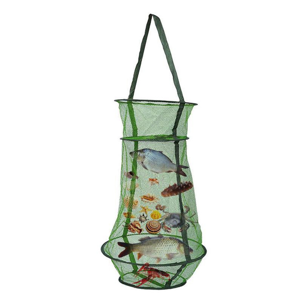 Trap Fish Basket Drawstring Opening Design Collapsible Fishing Net ...