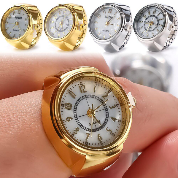 Vintage Punk Quartz Finger Watch Ring for Women Men Gothic Watches ...