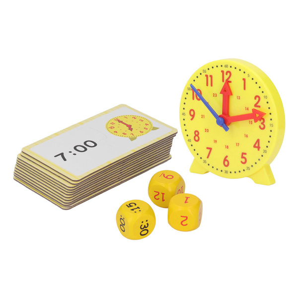 Children Teaching Clock 3 Dices 24 Cards Time Learning Cognition ...