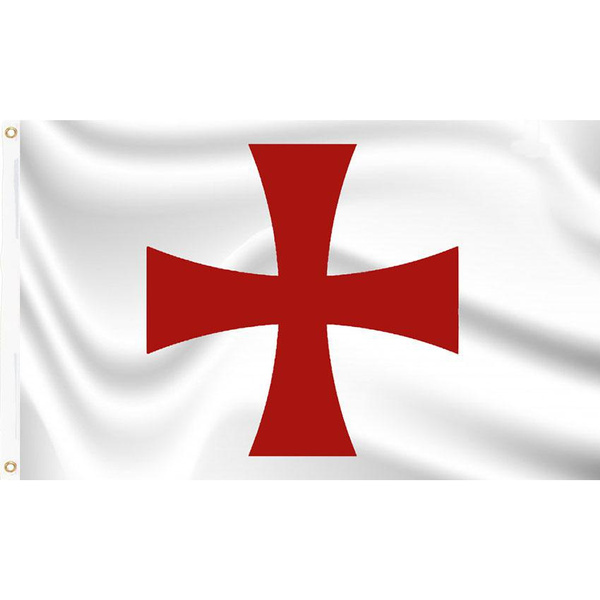Masonic Knight Templar Flag 150X90CM Banner 3x5 FT 100D Polyester Brass ...