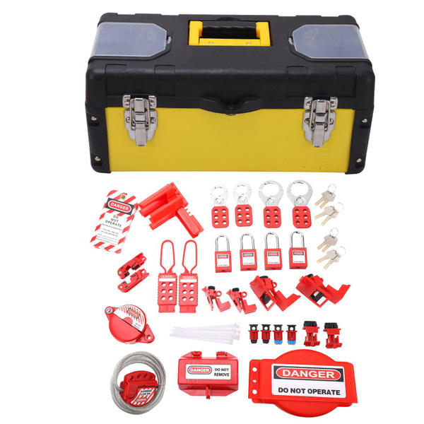 Electrical Lockout Tagout Kit Practical Safety Padlocks Set with Tool ...