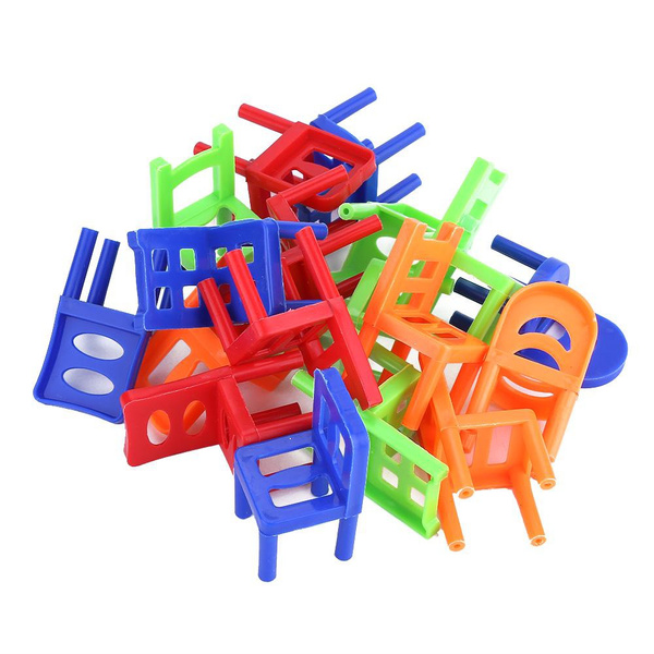 Balancing Toys for kids, Plastic Chairs Stacking Board Game 18pcs ...
