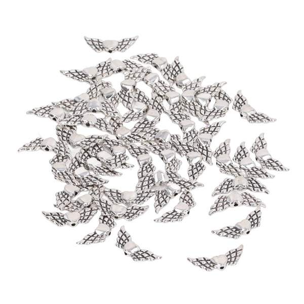 Wing Spacer Beads Silver Color Angel Wing Spacer Beads for | Wish