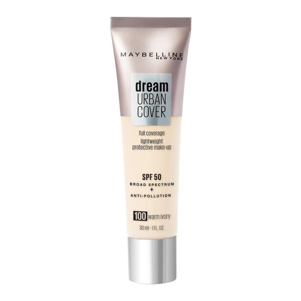 Maybelline Dream Urban Cover Full Coverage Foundation 30ml 100 Warm Ivory Wish