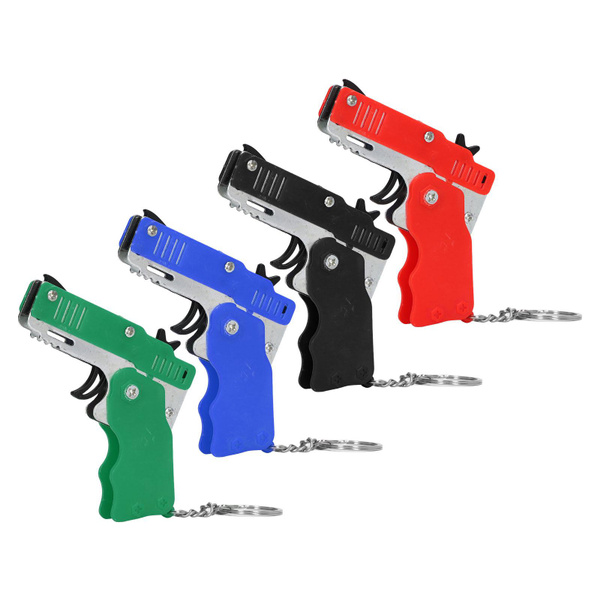 Rubber Band Launcher Toy Rubber Launcher Folding with Key Chain for ...