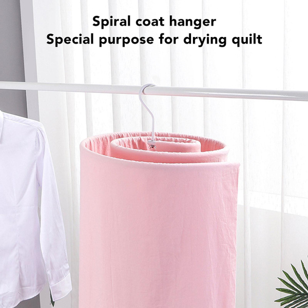 Round Spiral Quilt Sheets Hanger Innovative Rotating Quilt Drying Rack ...