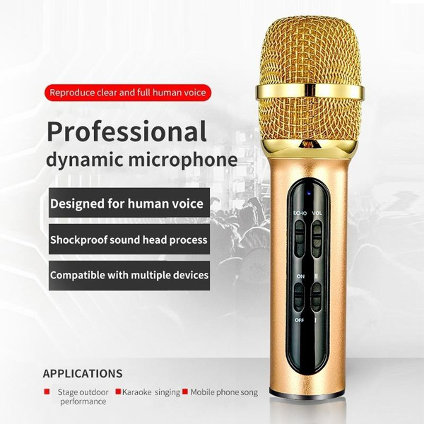 Fashion Handheld Wireless Bluetooth Microphone KTV Karaoke Microphone ...