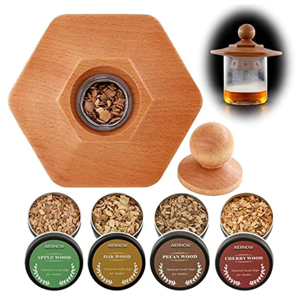 Cocktail Smoker Kit with Four Wood Chips for Whiskey,Drink,Bourbon ...