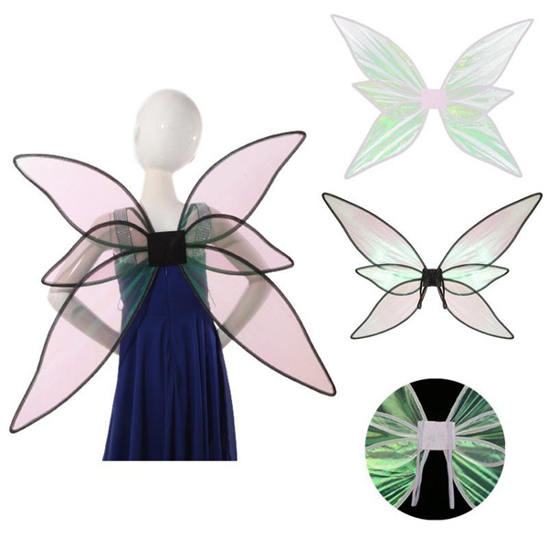 Shiny Color Changing Elven Elf False Angel Wings Adult Kid Women Girl ...