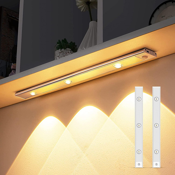 20 30 40cm Cabinet Motion Sensor Tri-Color Dimmable Sensor Light Bar ...