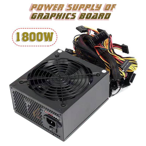 1800W Modular Mining Power Supply for 6 GPU Eth Rig Ethereum Coin Miner ...