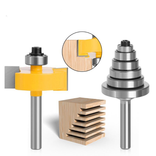 6mm 8mm 12mm 1/4" 1/2" Shank Woodworking Router Bit Adjustable Groove ...