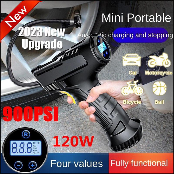 2023 New Upgrade 900PSI 120W Rechargeable Air Compressor Wireless ...