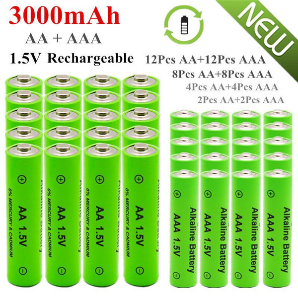 1.5V AA + AAA Rechargeable AA Battery AAA Alkaline 3000mAh For Torch ... 1.5V AA + AAA Rechargeable AA Battery AAA Alkaline 3000mAh For Torch ...