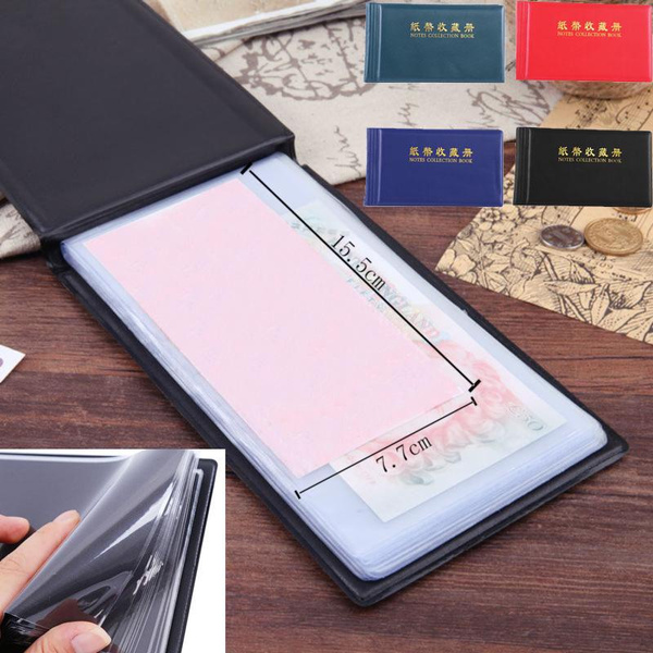 20 Pages Banknote Storage Book Album Banknote Storage Collection Book ...