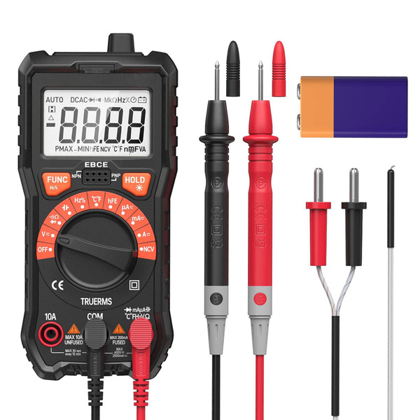 2000 Counts Digital Multimeter True RMS Multi-functional Auto Ranging ...