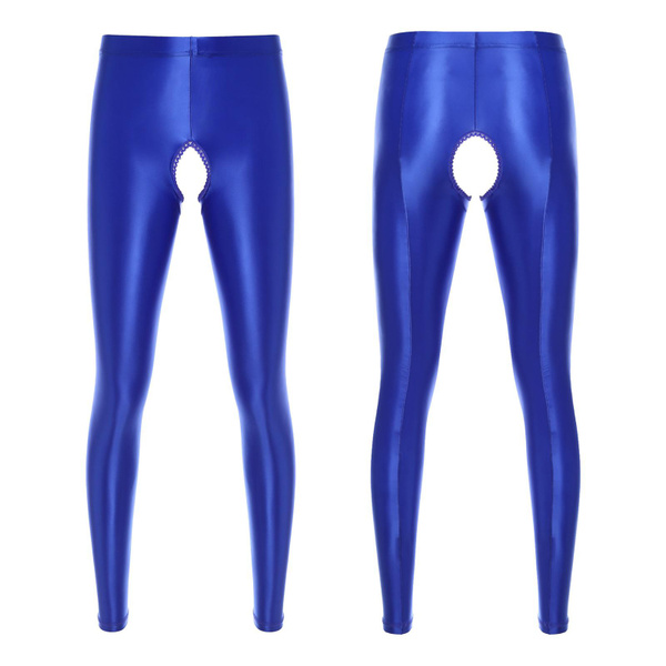 Men's Nylon Sheer Mid Waist Pantyhose Shiny Glossy Shaping Stockings ...