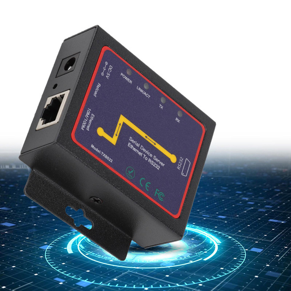RJ45 to RS232 Gigabit Ethernet Single Serial Server TCP/IP Converter ...