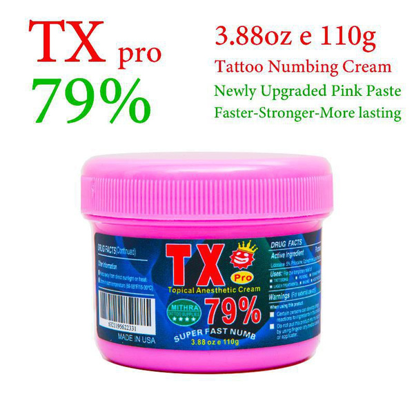 TX PRO Pink 79% 3.88oz Can , Semi-Permanent Tattoo Numbing Cream Pink ...