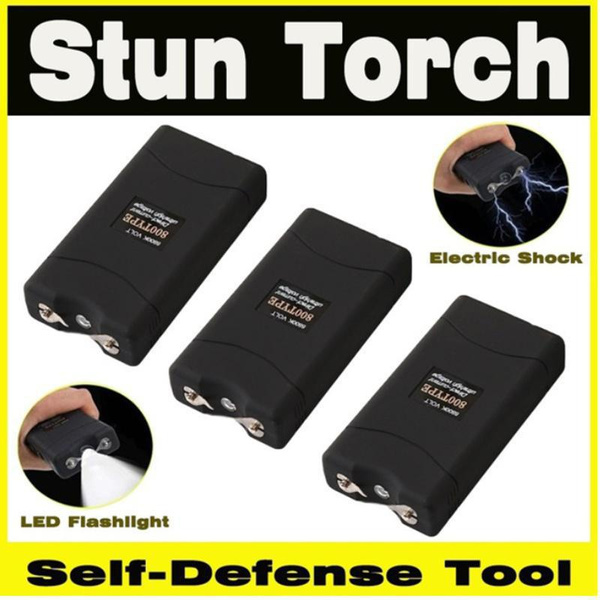 1PCS Taser Gun Travel Lightning Electric Shock Flashlight Mini Stun ...