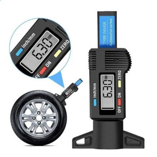 1PC/2PCS Digital Car Tyre Tire Tread Depth Gauge Meter Auto Tire Wear ...