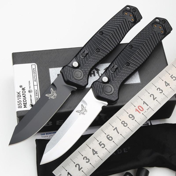 Outdoor Benchmade Mediator AUTO Knives EDC Switchblades G10 Handle 3.3 ... Outdoor Benchmade Mediator AUTO Knives EDC Switchblades G10 Handle 3.3 ...