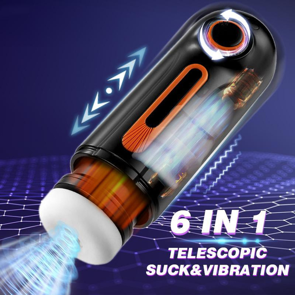 6in1 Automatic Telescopic Sucking Vibration Masturbators For Men Pussy ...