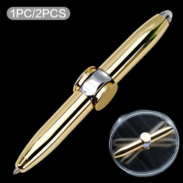 1PC/2PCS Finger Gyro Spinner Pen Gyroscope Decompression Light Ball Pen ...