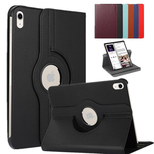 360° Rotation Kickstand Smart PU Leather Case For iPad 10th Generation ...