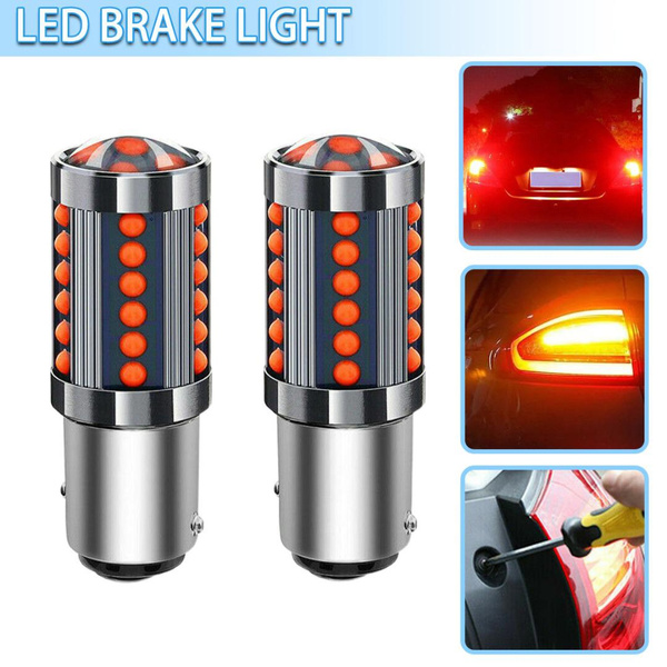 2x Red 1157 BAY15D 36 COB LED Tail Lamp Car Signal Brake Light Parking ...