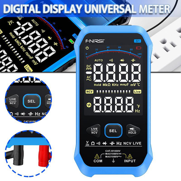 New Digital Multimeter Smart Electrical Tester LCD Screen Voltmeter ...
