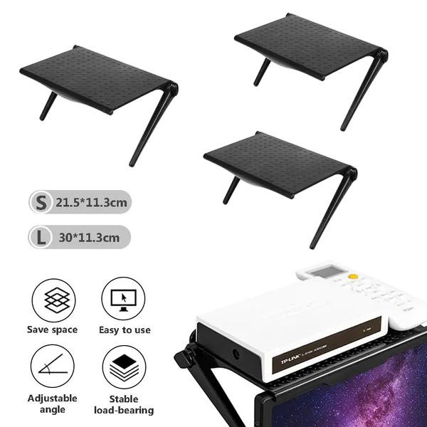 TV Monitor Rack Screen Top Storage Shelf Holder Home Storage Computer ...