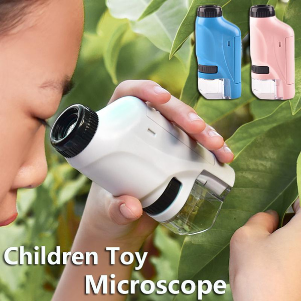 Kids Science Microscope Toy 60x-120x Educational Mini Pocket Handheld ...