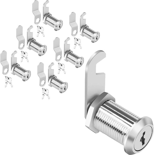 3/6 Pack Cabinet Cam Locks Keyed Alike with Key, 16mm/30mm Cabinet Cam ...