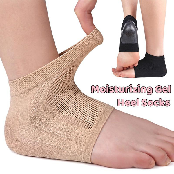 1 Pair Moisturizing Gel Heel Socks Men And Women Anti-Crack Invisible ...