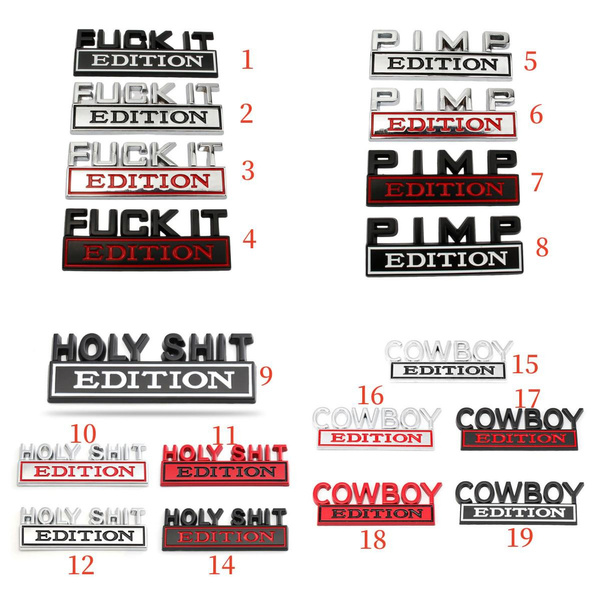 1Pcs PIMP COWBOY Edition logo Car Sticker Emblem Badge Decoation | Wish
