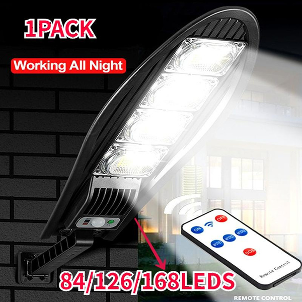 3000/5000/8000/10000W Upgraded 42/84/126/168LED Solar Street Light ...