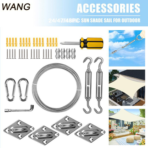 WANG 24X 47X 48X Stainless Steel Fixing Fittings Sun Shade Sail ...